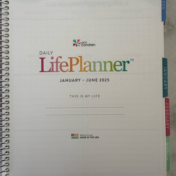 Erin Condren | Other | Erin Condren Daily Life Planner New Jan 225 June ...